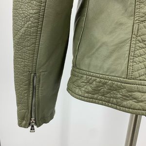 Guess | Jackets & Coats | Guess Leather Green Jacket | Poshmark